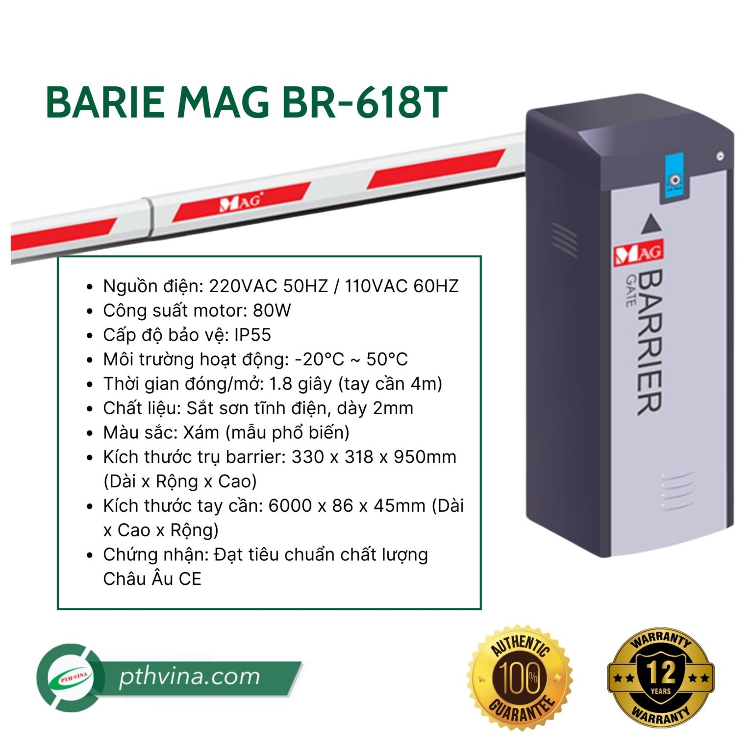 Tổng Kho Barie Tự Động [2026] – Hàng Sẵn, Giá Gốc PTH VINA